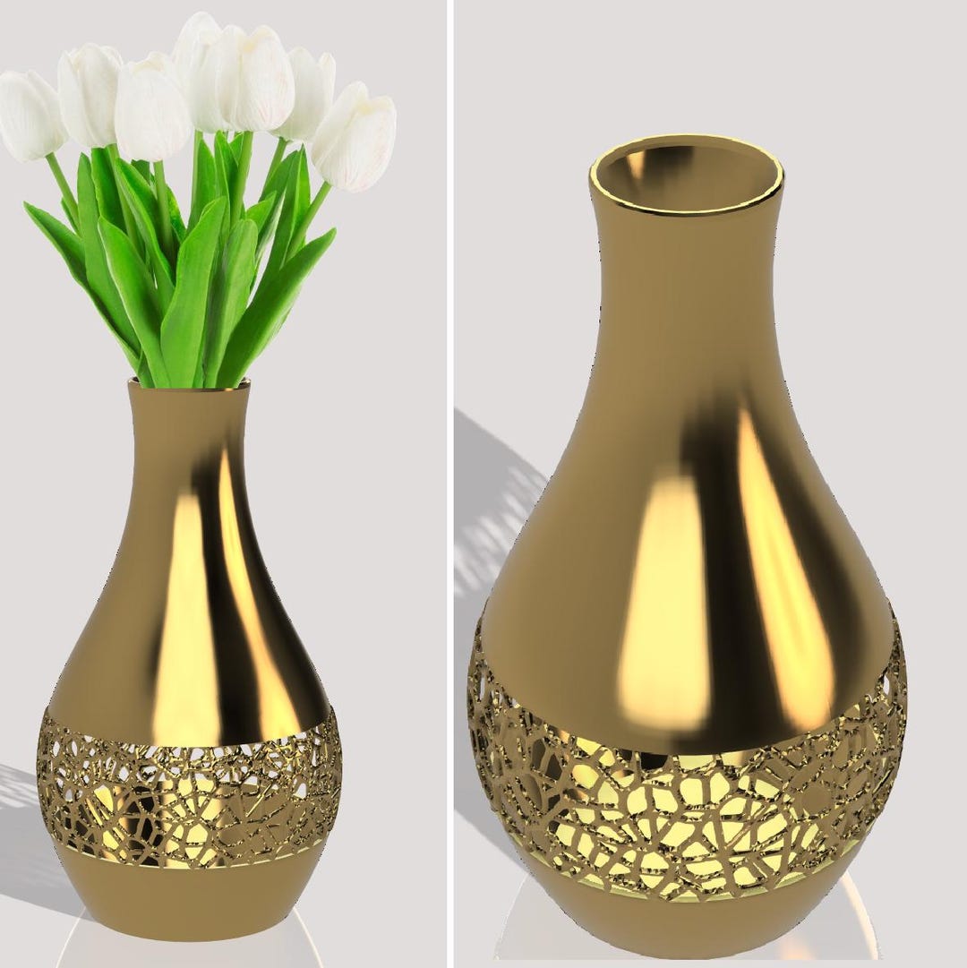 3D Printable Vase Voronoi Style, Digital Download for 3D Printing, Vase ...