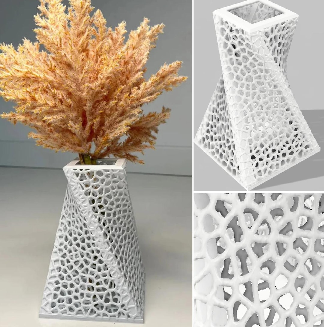 3D Printable Vase Voronoi Style, Digital Download for 3D Printing, Vase ...