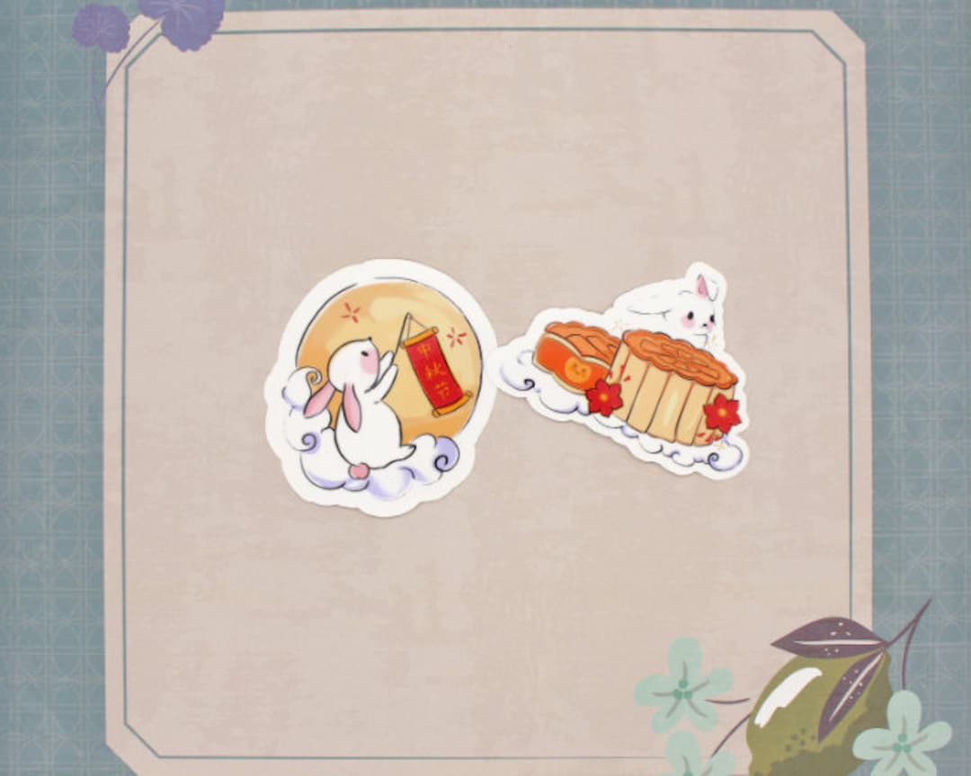 Mid-autumn Festival - Moon Rabbit & Mooncake Rabbit | Cute Weatherproof ...