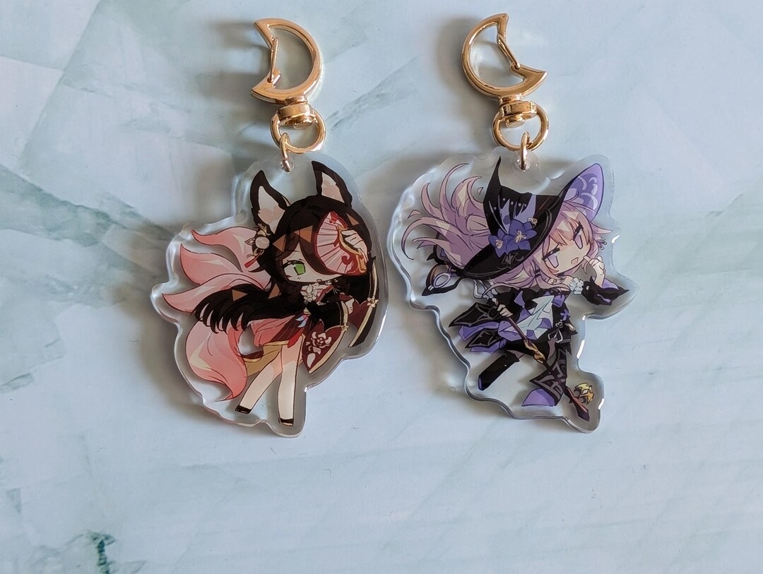 The Herta and Fugue Acrylic Charms - Star Rail Herta and Tingyun ...