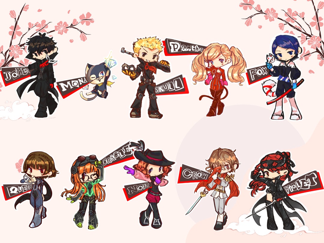 Persona 5 Stickers | Persona 5 Royal Party Members Weatherproof ...