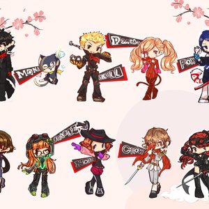 Persona 5 Stickers | Persona 5 Royal Party Members Weatherproof ...