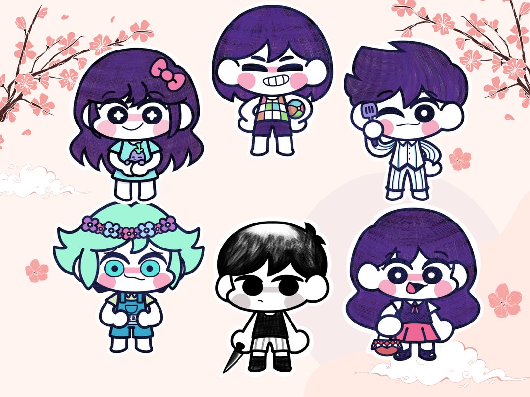 Omori Sticker Set - Cute Chibi Weatherproof Stickers | Cute Decals ...