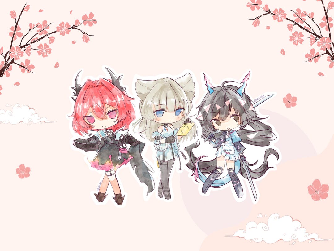 Arknights Endfield Chibi Stickers | Perlica, Laevatain, Chen Qianyu ...