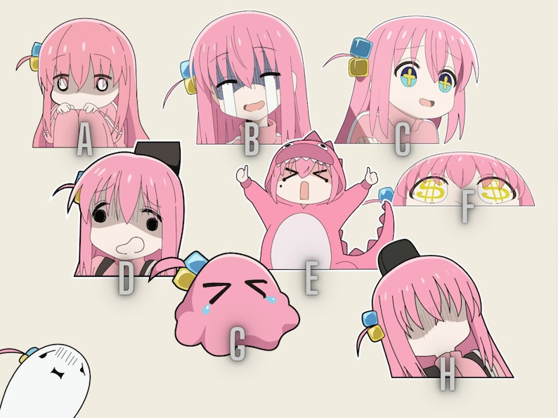 Bocchi the Rock! Bocchiverse Expressions Set 1 | Weatherproof Sticker ...