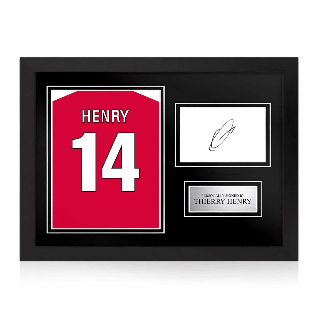Thierry Henry Signed Framed Display With Shirt Back Photo - Etsy