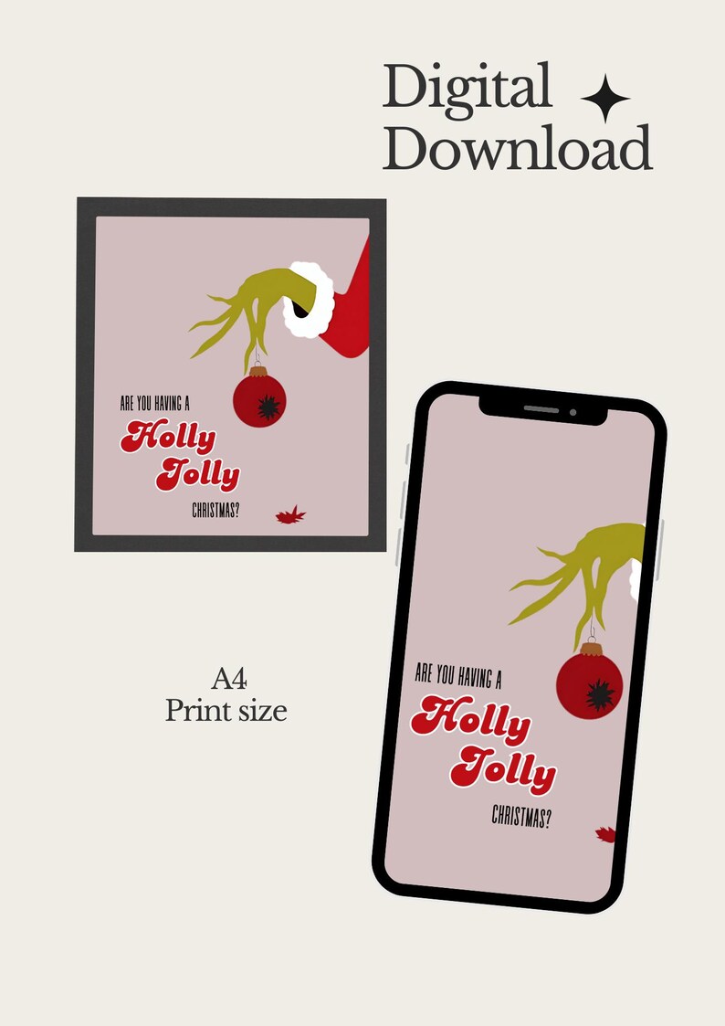 The Grinch A4 Print Digital Download - Etsy