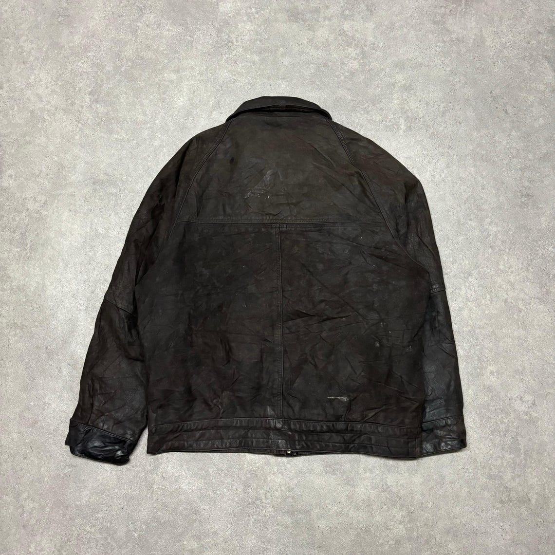 Vintage Fireman Clasp Brown Leather Jacket (L) - Etsy