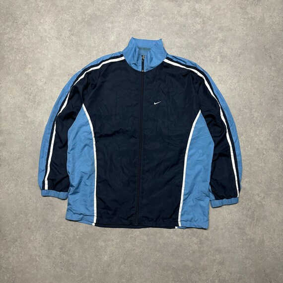 Early 00’s Vintage Nike Blue Track Jacket (XXL) - Gem