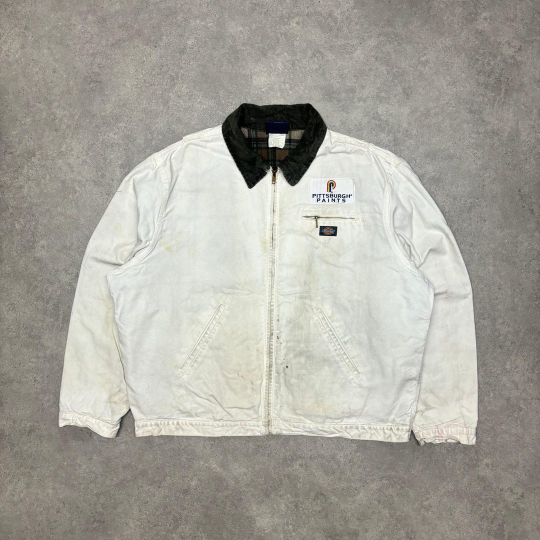Vintage Dickies White Detroit Style Workman Jacket XXL - Etsy