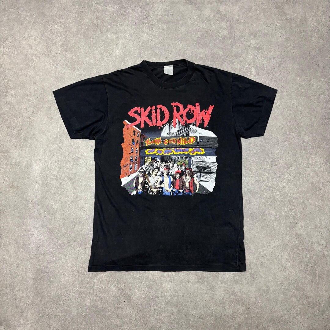 Rare Vintage 1970 Skid Row Tour Black Graphic T-shirt (M) - Etsy