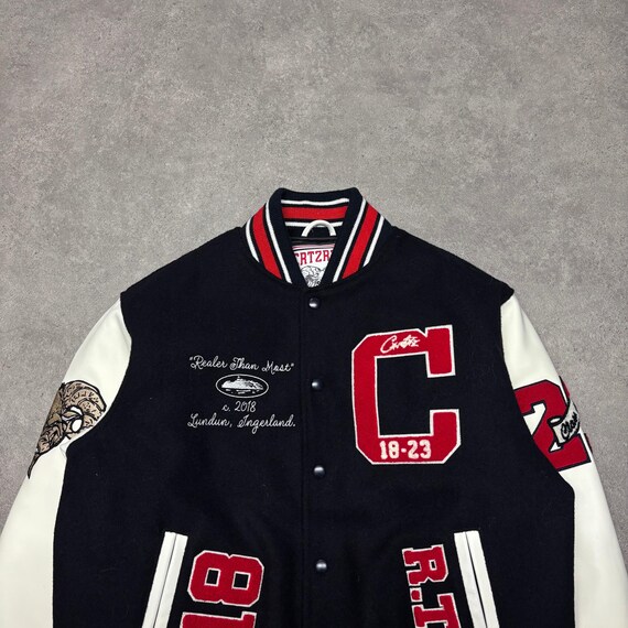 Corteiz Goat Black Varsity Leather Jacket (M) - Etsy Corteiz Goat Black Varsity Leather Jacket (M) - Etsy
