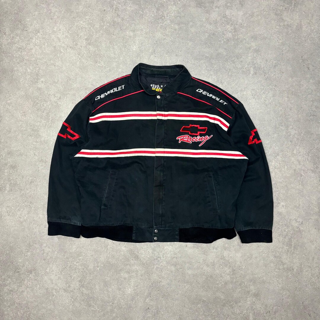 Vintage Nascar Black Chevrolet Racing Jacket (XXL) - Etsy