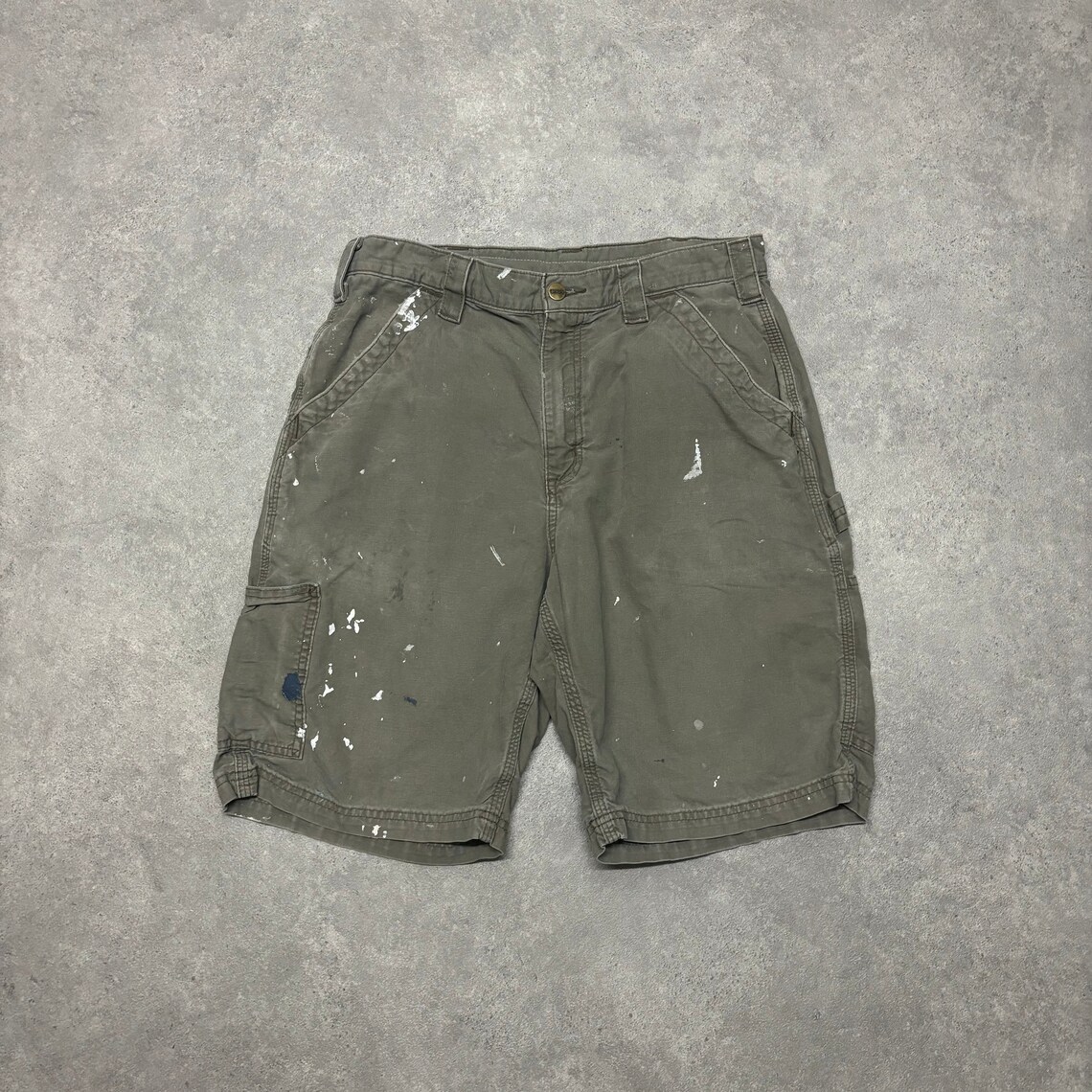 Vintage Carhartt Khaki Workman Shorts 32 - Etsy