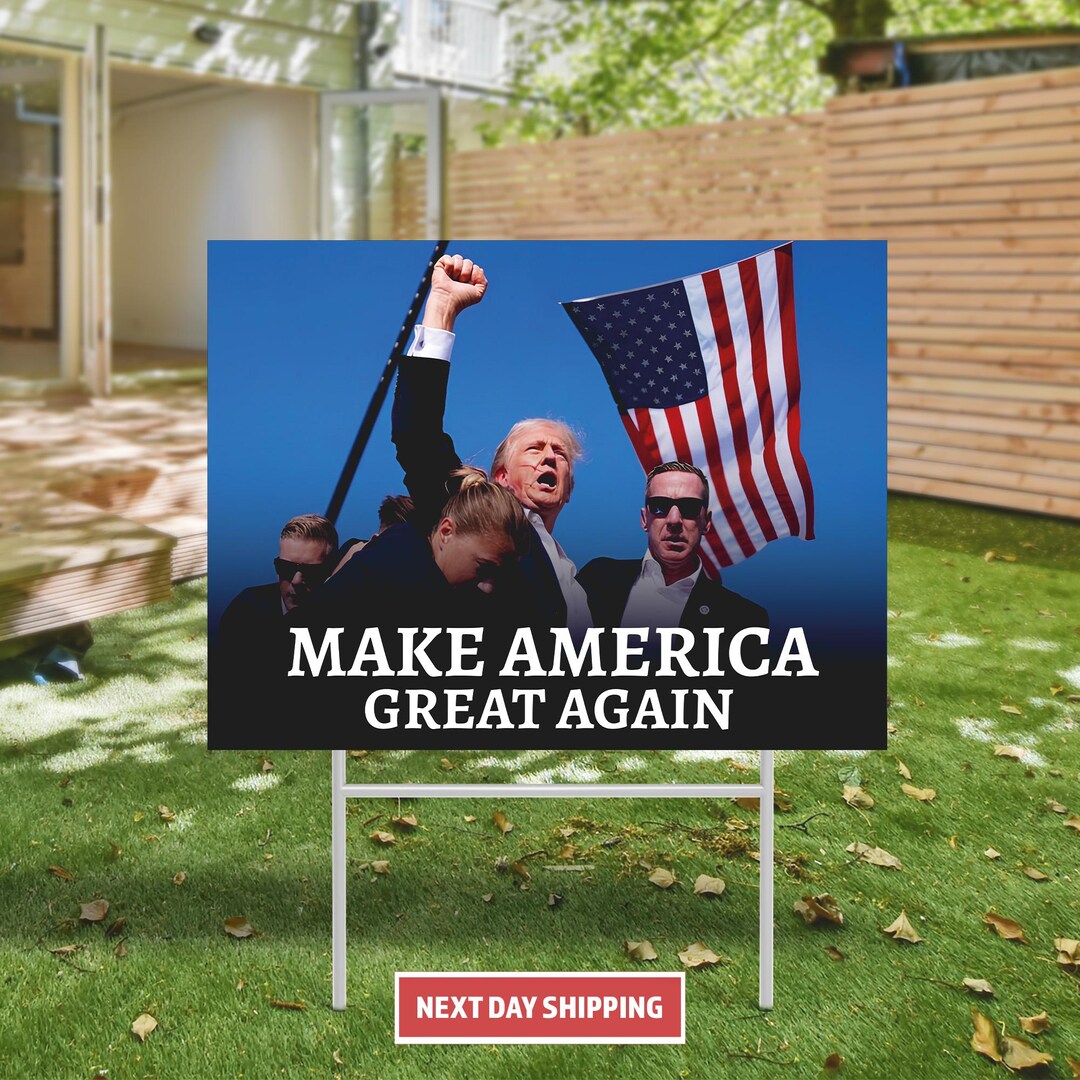 Make America Great Again Yard Sign, Trump Sign, Outdoor Sign, Trump ...