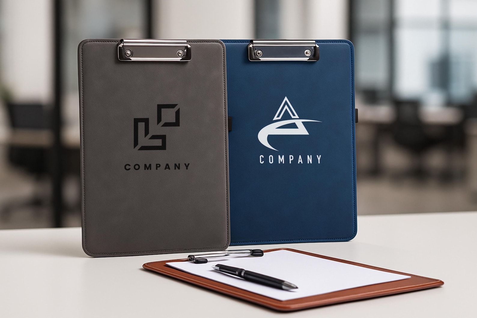 Custom Leather Clipboard, Business Logo Gift, Office Organizer, Company ...