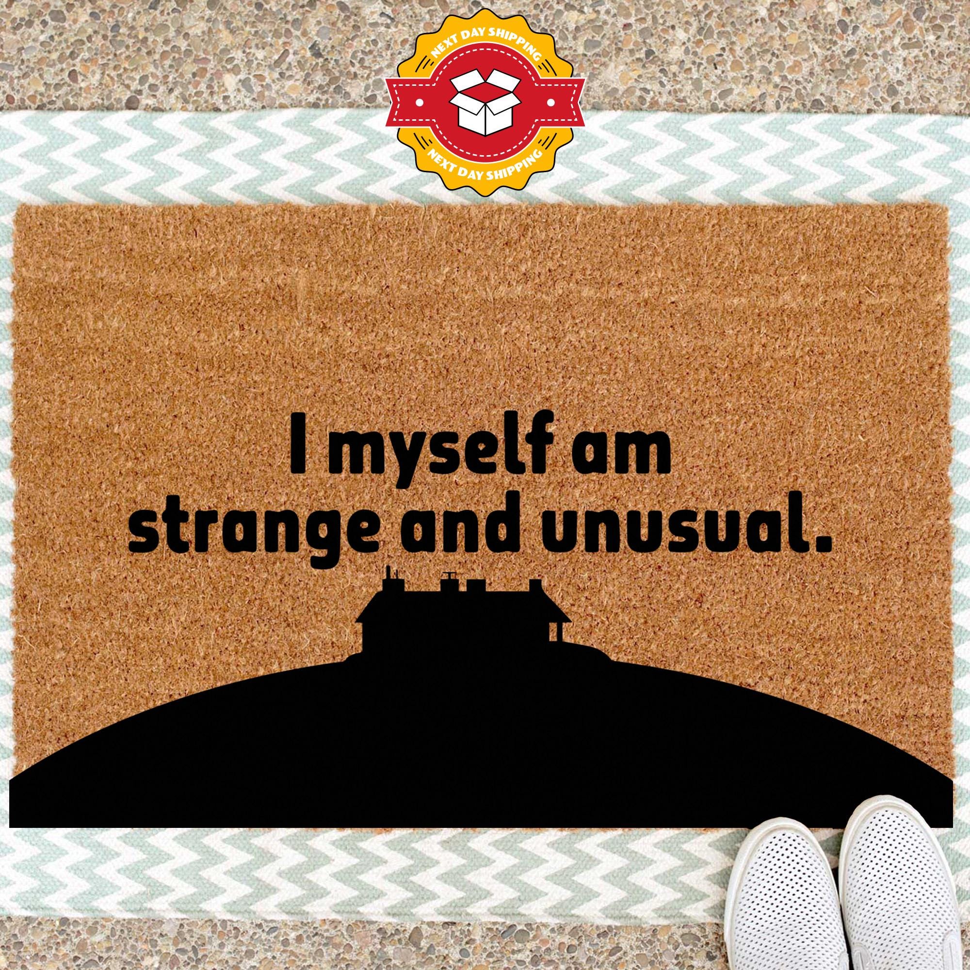 I Myself Am Strange and Unusual Door Mat, Halloween Doormat, Gothic ...