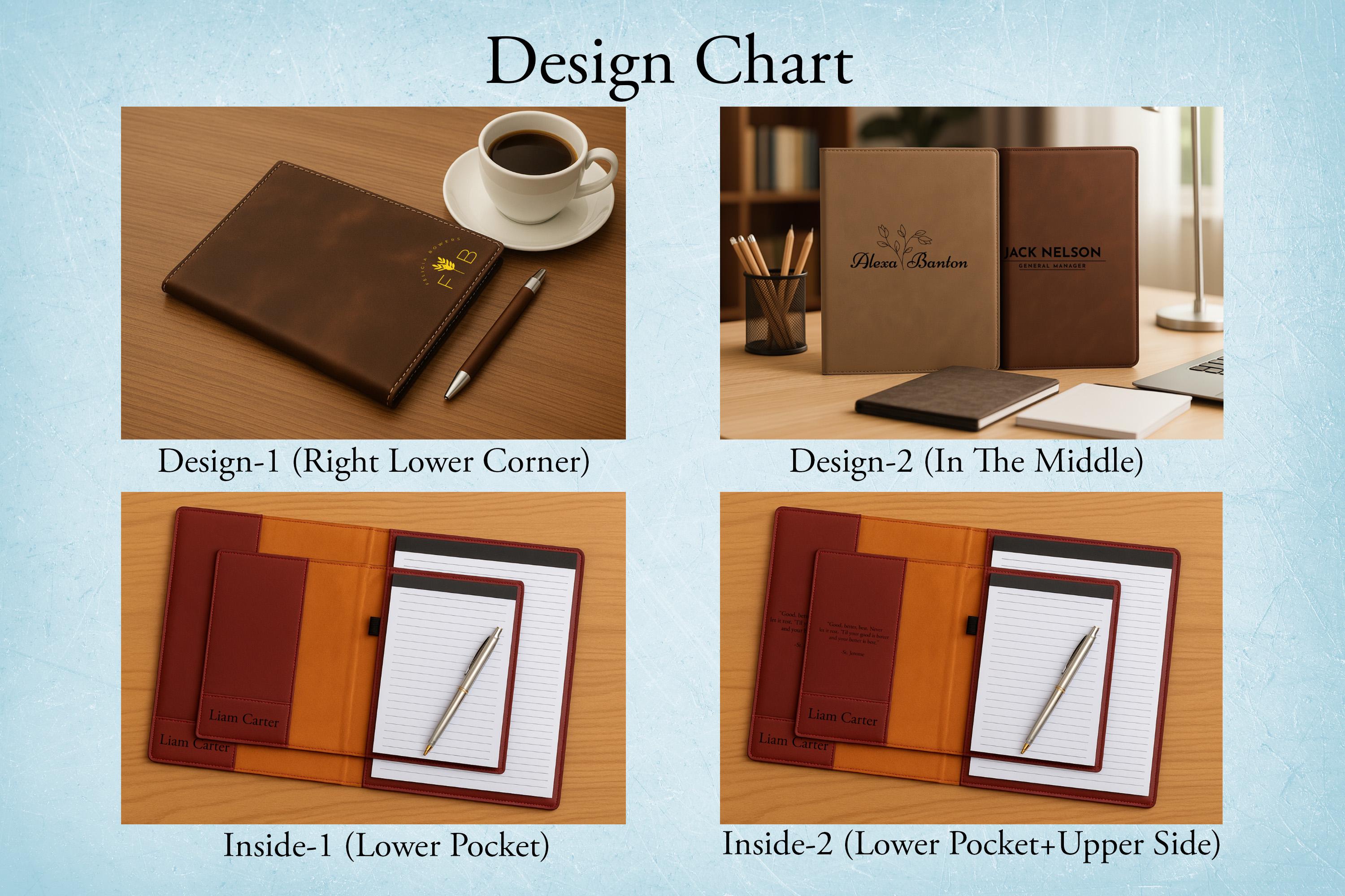 Personalized Leather Padfolio, Custom Padfolio, Office Organizer, Gift ...