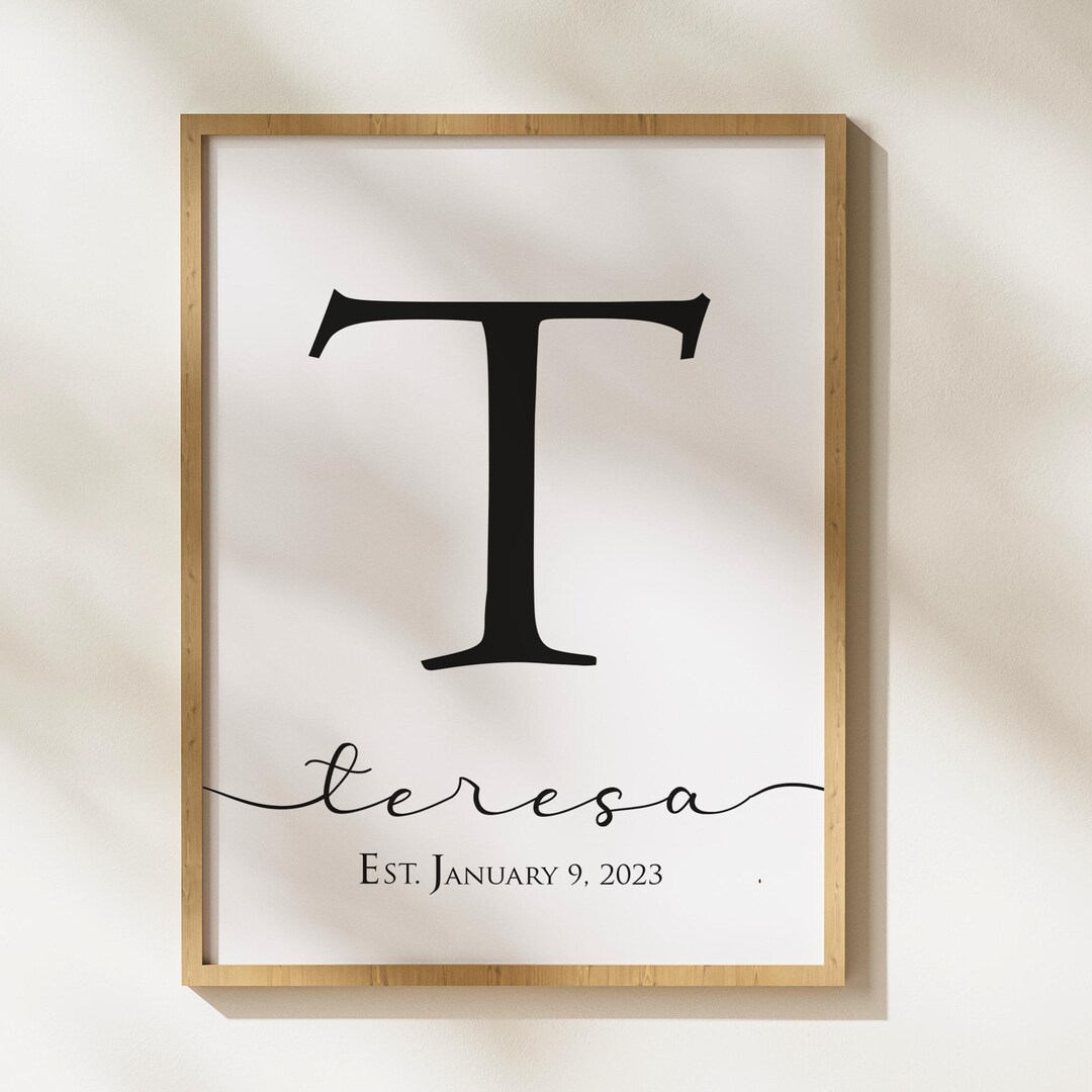 Personalized Name Wall Art, Custom Decor, Custom Name Print ...