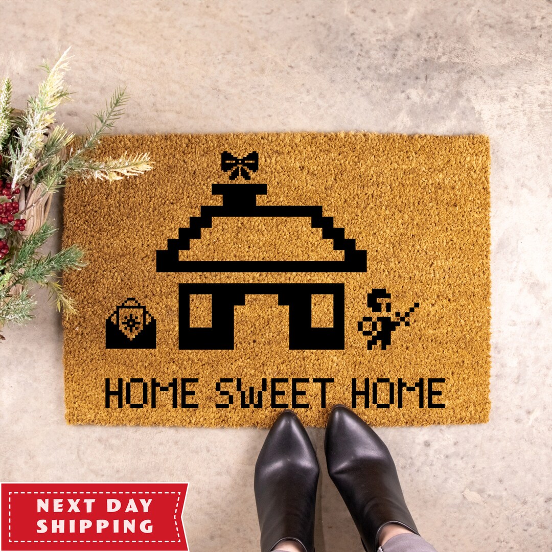 Home Sweet Home, Video Game Doormat, Cute Doormat, Housewarming Gift ...