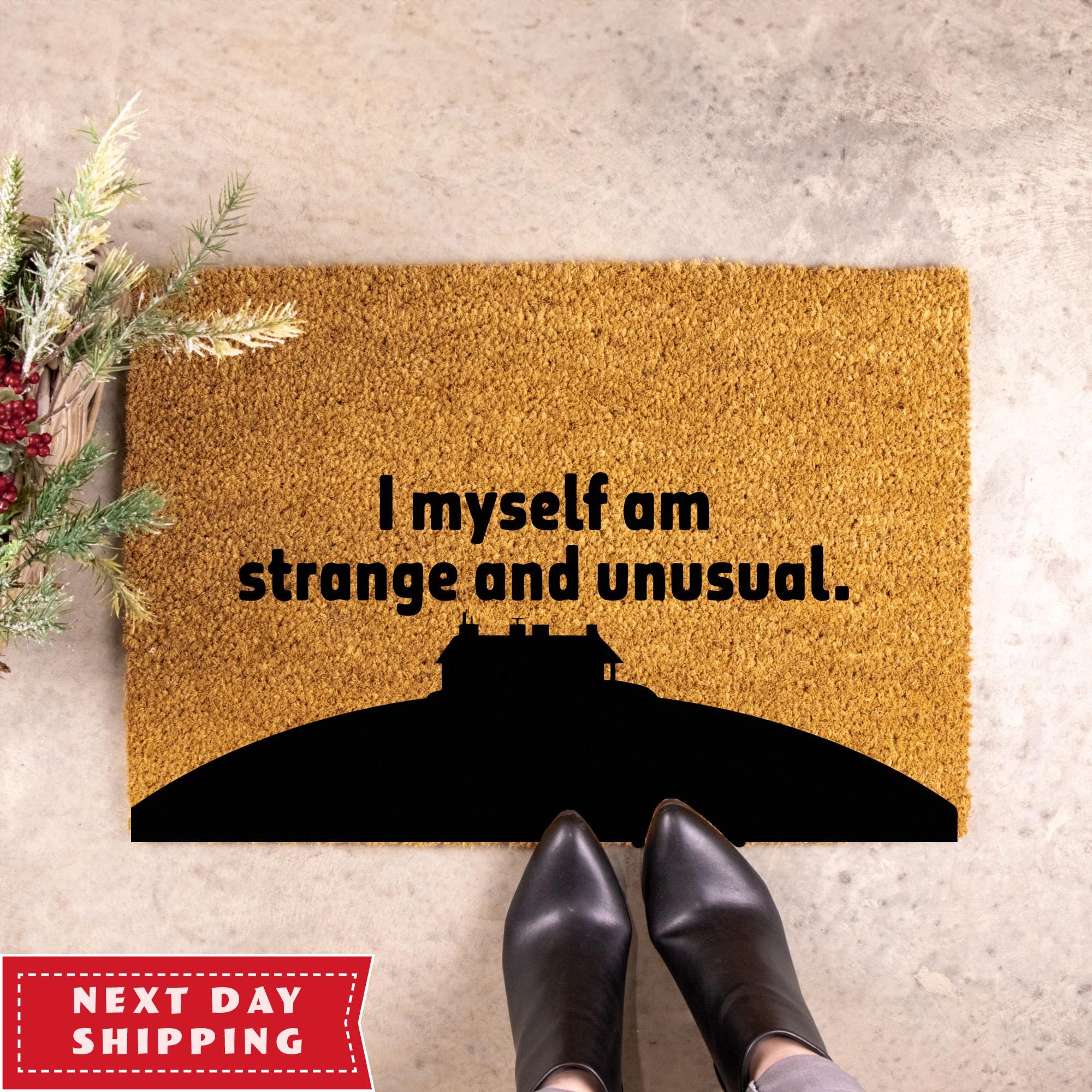 I Myself Am Strange and Unusual Door Mat, Halloween Doormat, Gothic ...