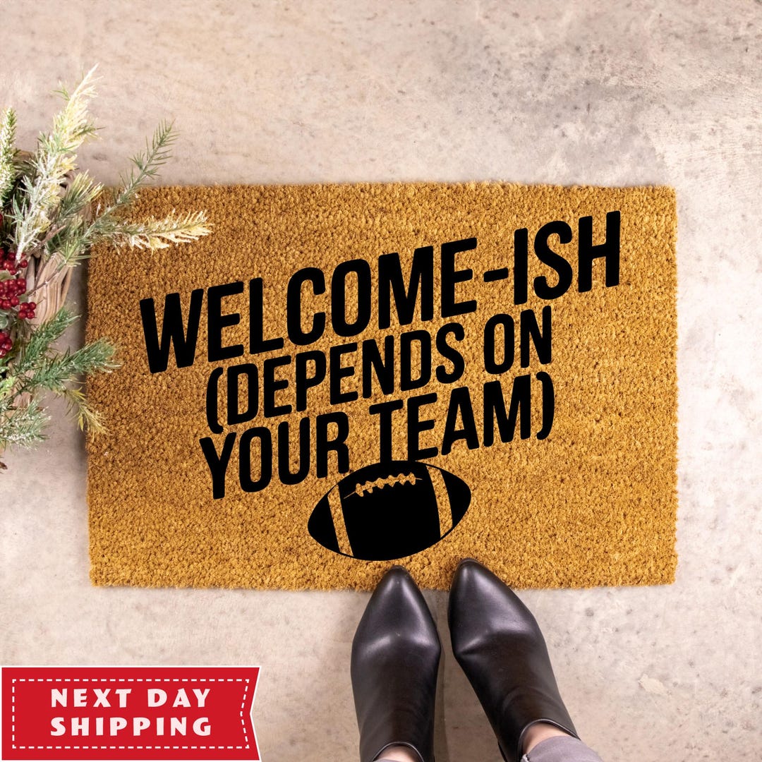 Funny Welcome Doormat, Coir Doormat, Football Mom, Football Doormat ...