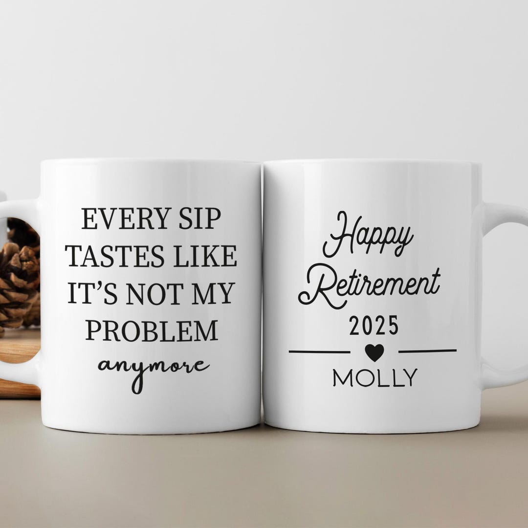 Personalized Retirement Mug, Retirement Mug, Custom Retirement Gift ...