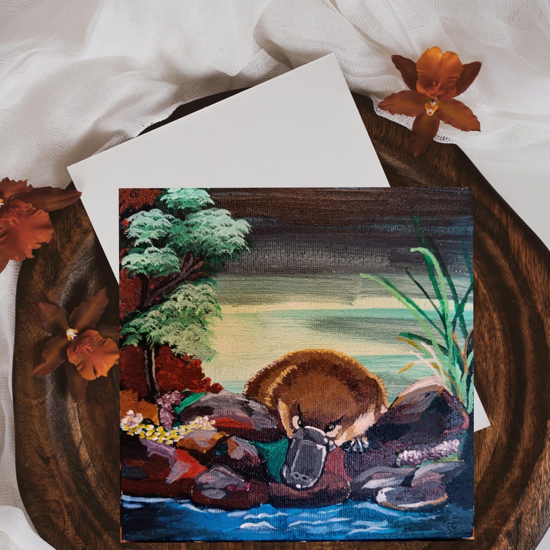 Platypus in Nature Greeting Card for Happy Birthday Wishes, Just ...