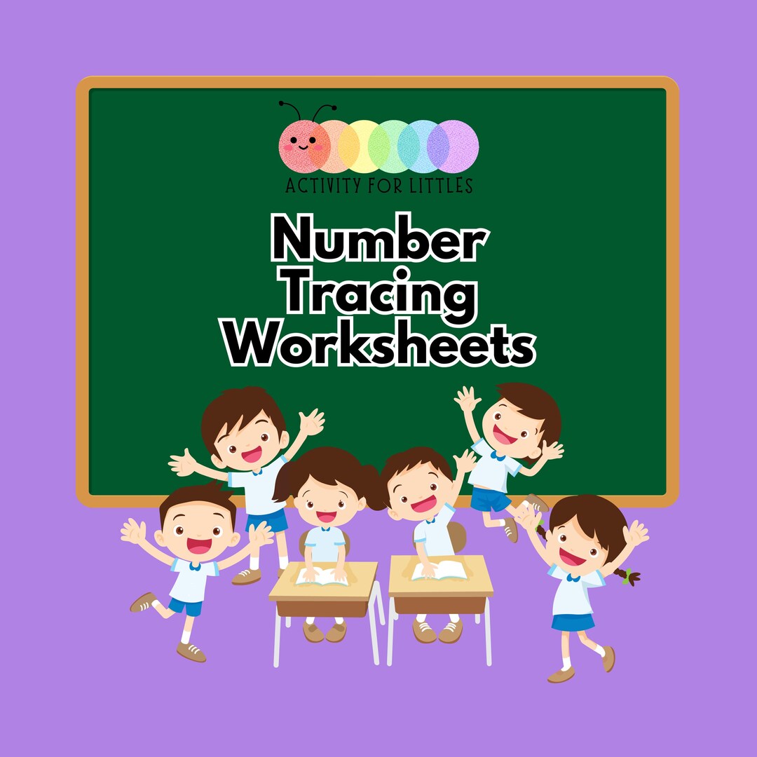 Numbers Tracing Worksheets for Kids, Preschool, Kindergarten ...