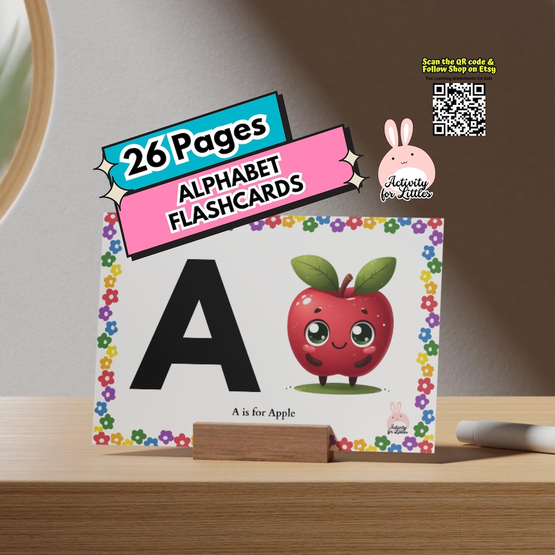 Alphabet Flashcards, Educational Flashcards, ABC Learning Cards ...