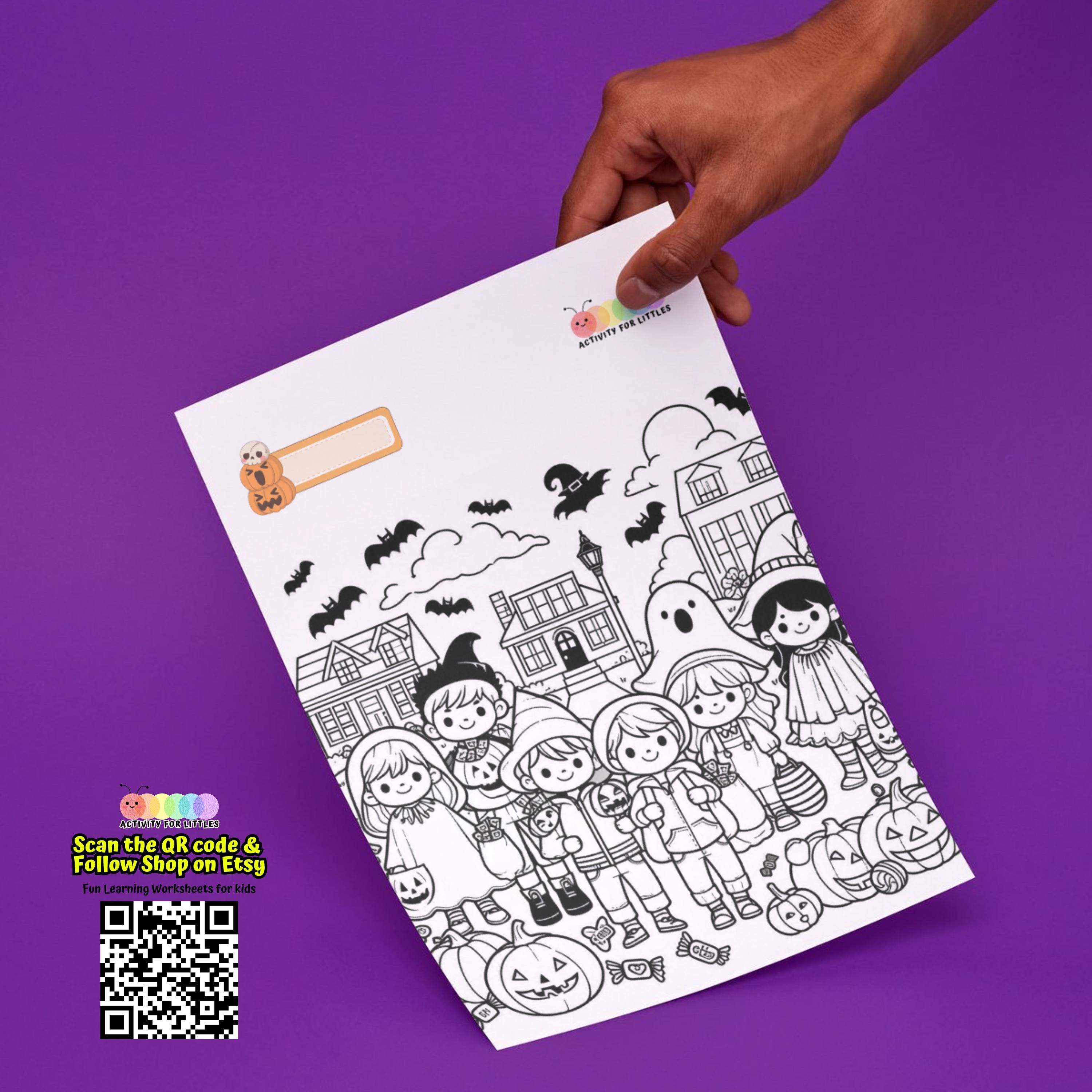Halloween Coloring Pages for Kids, Spooky Printable Coloring Sheets ...