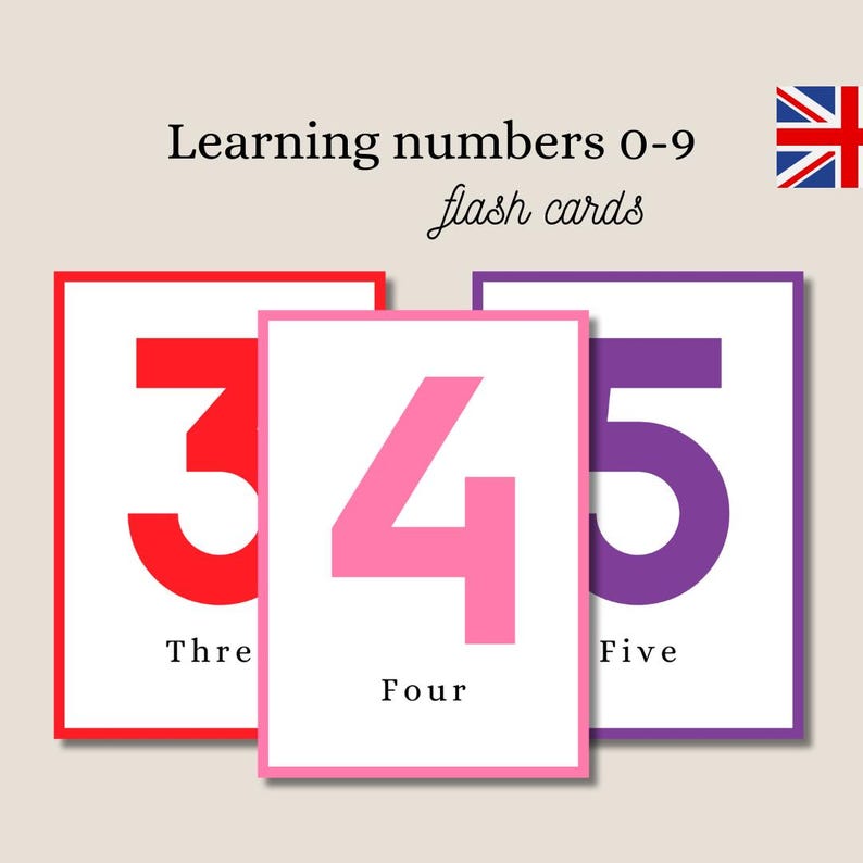 Flashcards, Montessori, Educational, Numbers, Cards, Teaching, Memory ...