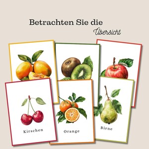 Fruit Flashcards, Montessori, Fruits Learning, Game, Educational ...