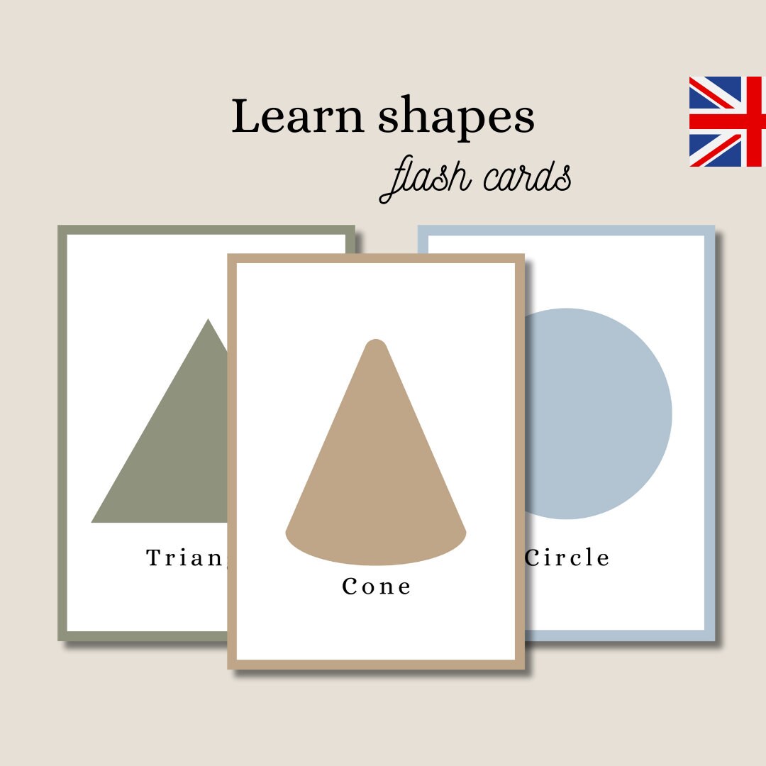 Flash Cards, Cards, Learning Shapes, School, Children, Playful ...