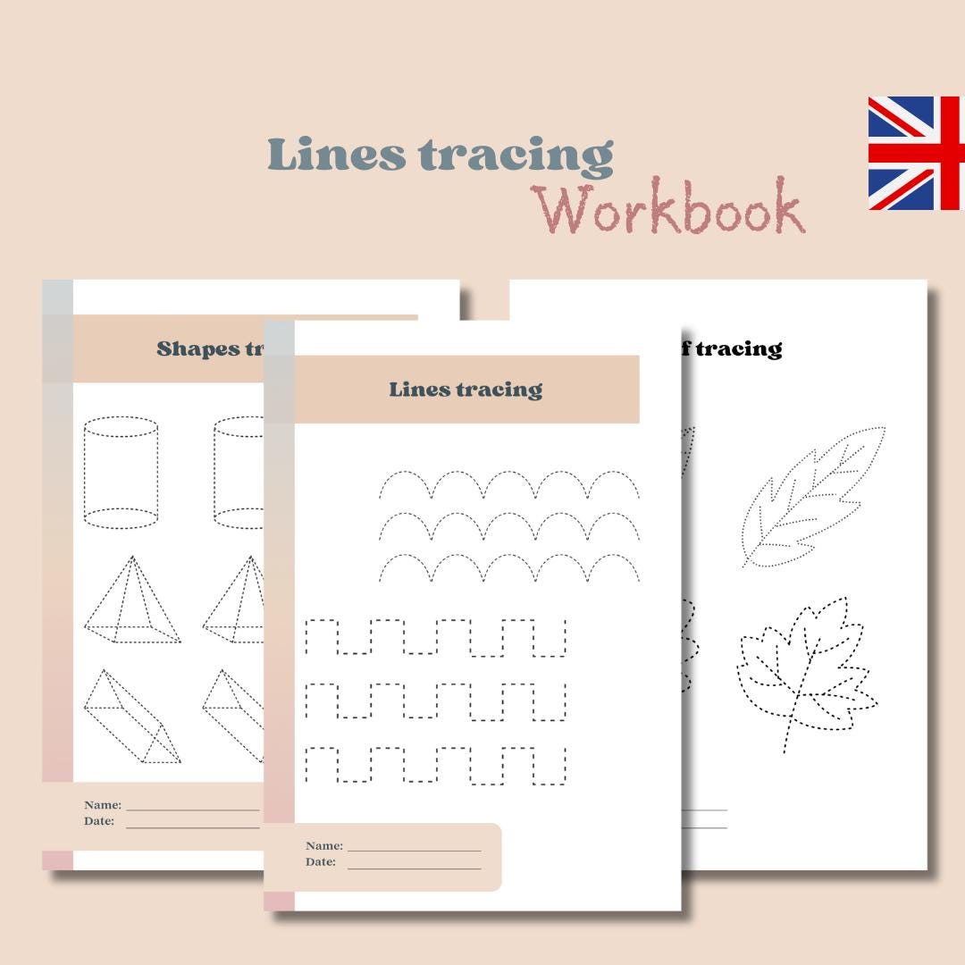 Workbook, Line Tracing, Montessori, Writing, Preschool, Educational ...
