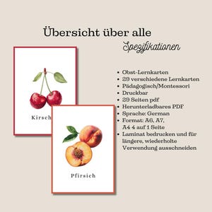 Fruit Flashcards, Montessori, Fruits Learning, Game, Educational ...