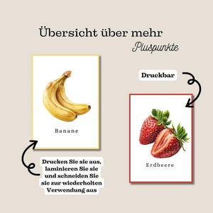 Fruit Flashcards, Montessori, Fruits Learning, Game, Educational ...