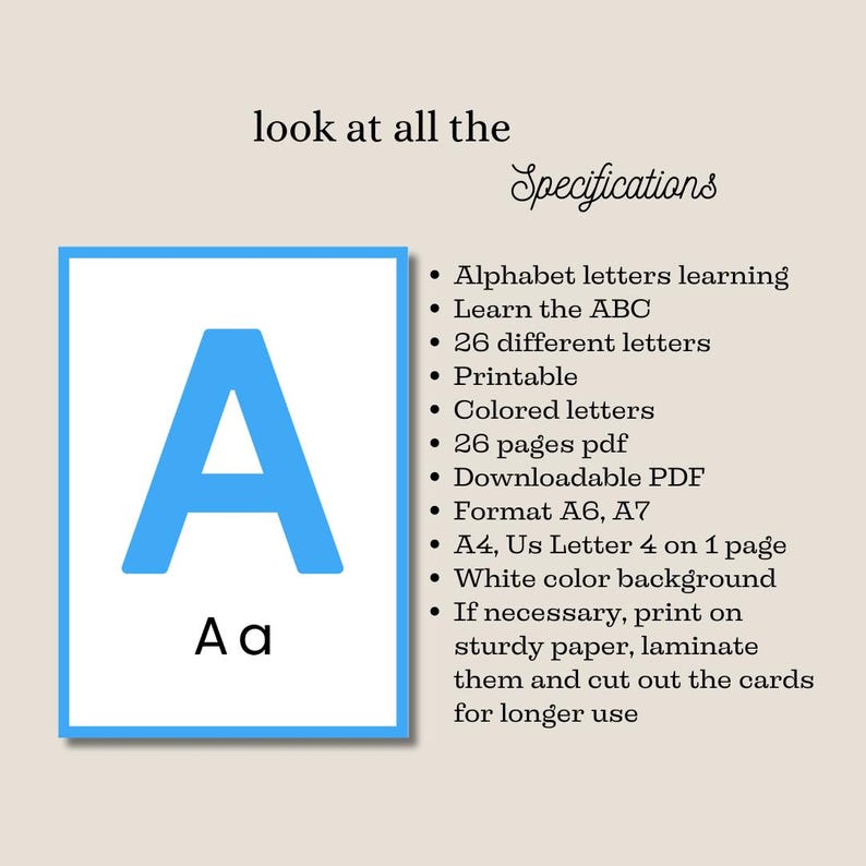 ABC, Alphabet, Letters, Montessori, Flashcards, Educational, Education ...