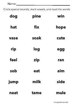 Special Sound and Vowels Worksheet, Abeka - Etsy
