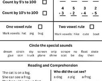Fall Assessment/ Self Portrait/ Confernece Notes, Kindergarten, Abeka ...