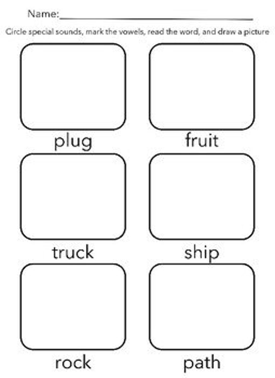 Circle Special Sounds, Mark Vowels, Read Word, & Draw Picture, Abeka - Etsy