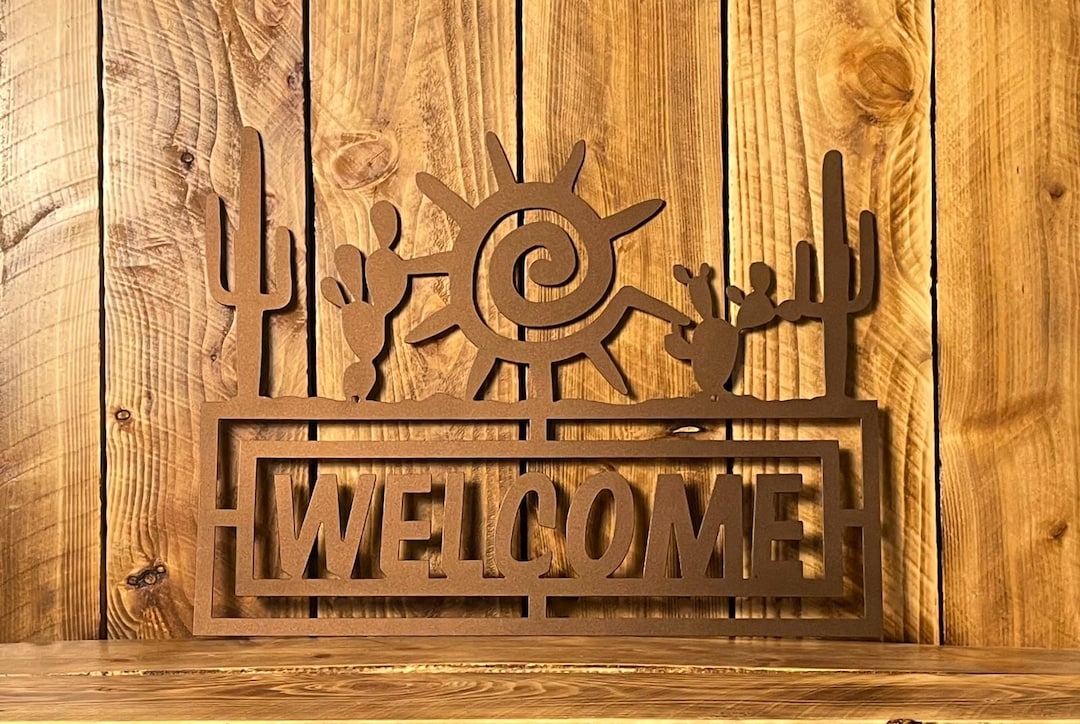 Southwestern: Spiral Sun- Welcome Sign - Etsy