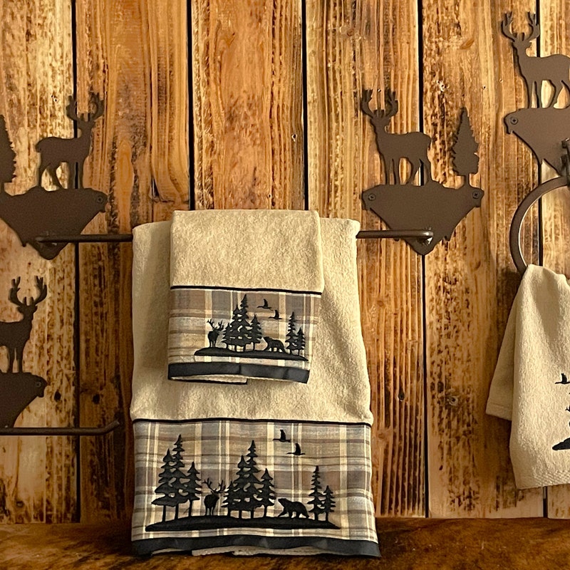 Rustic Bathroom Set - Etsy