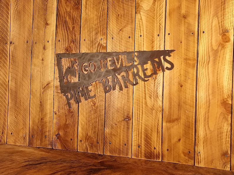 Cryptid Crew: Go Jersey Devil--pine Barrens- Flag Sign - Etsy