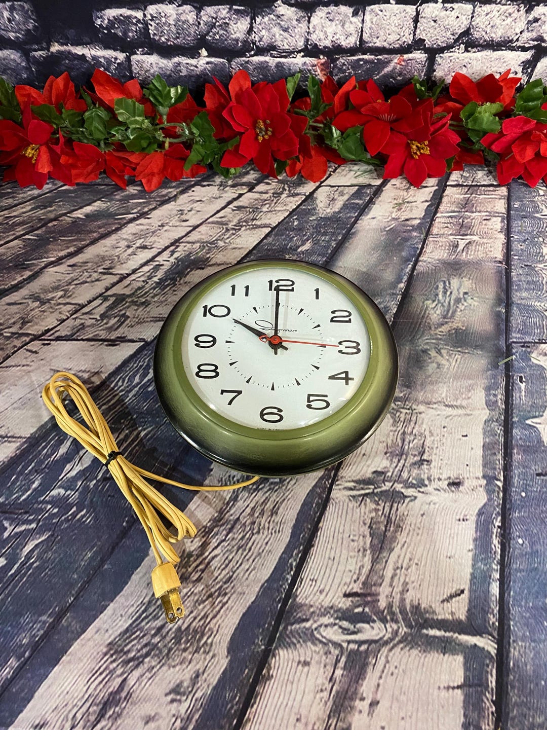 Vintage Ingraham Model 30 Avocado Color Electric Wall Clock - Etsy