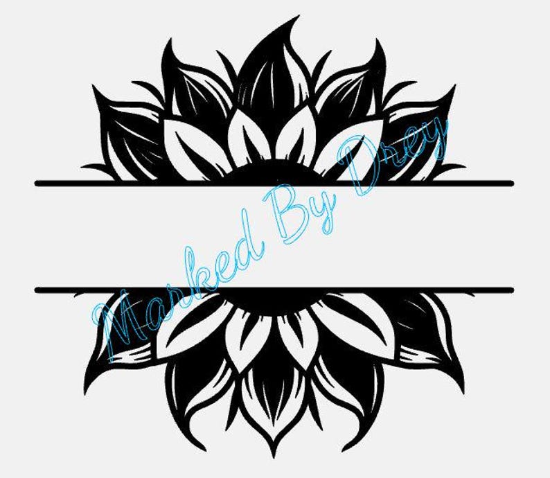 Flower Split Frame Monogram, SVG - Etsy