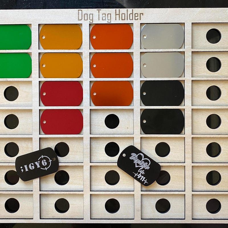 Engraved Dog Tag Art - Etsy