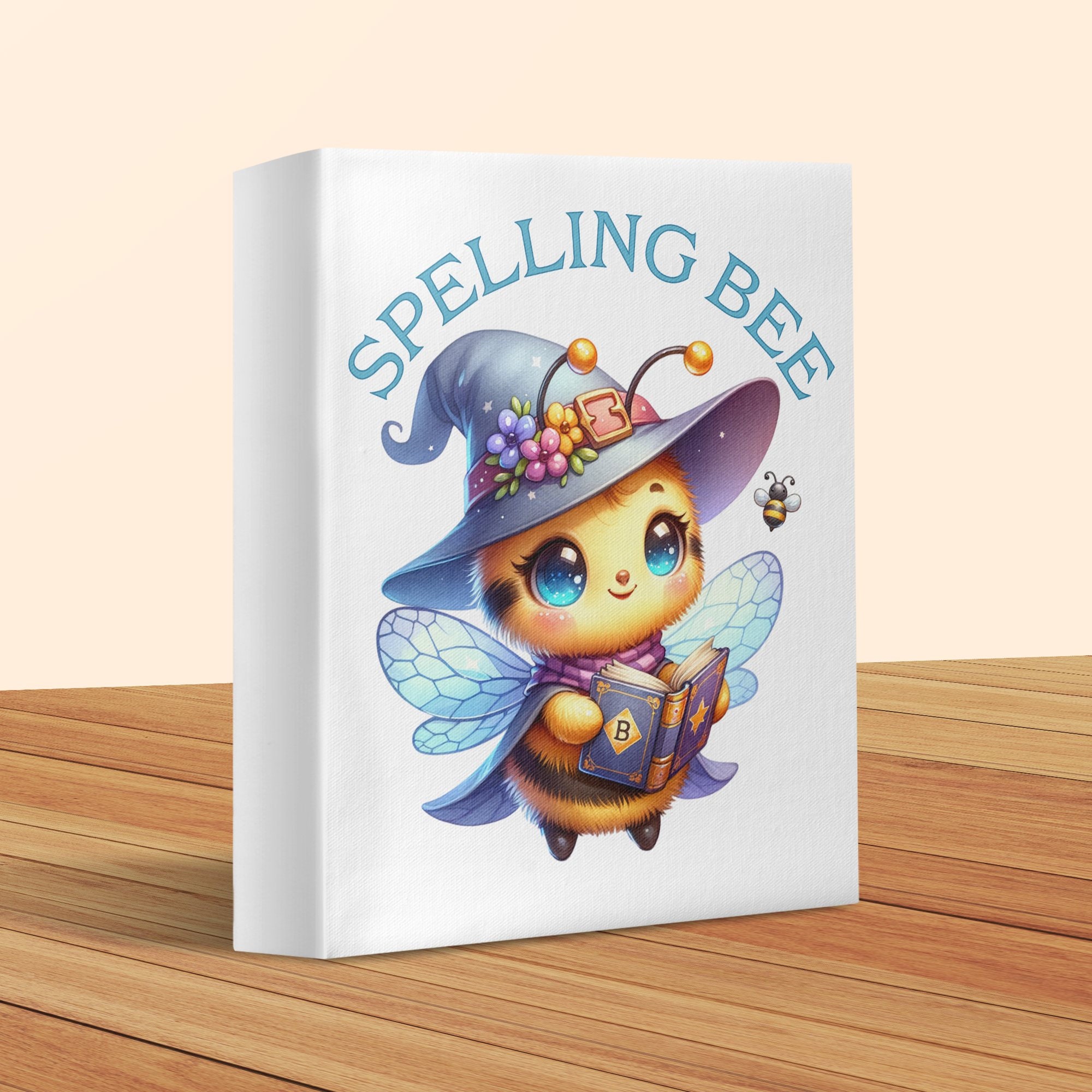 Cute Spelling Bee Wall Art, Adorable Bee Wizard Print, Nursery Room ...