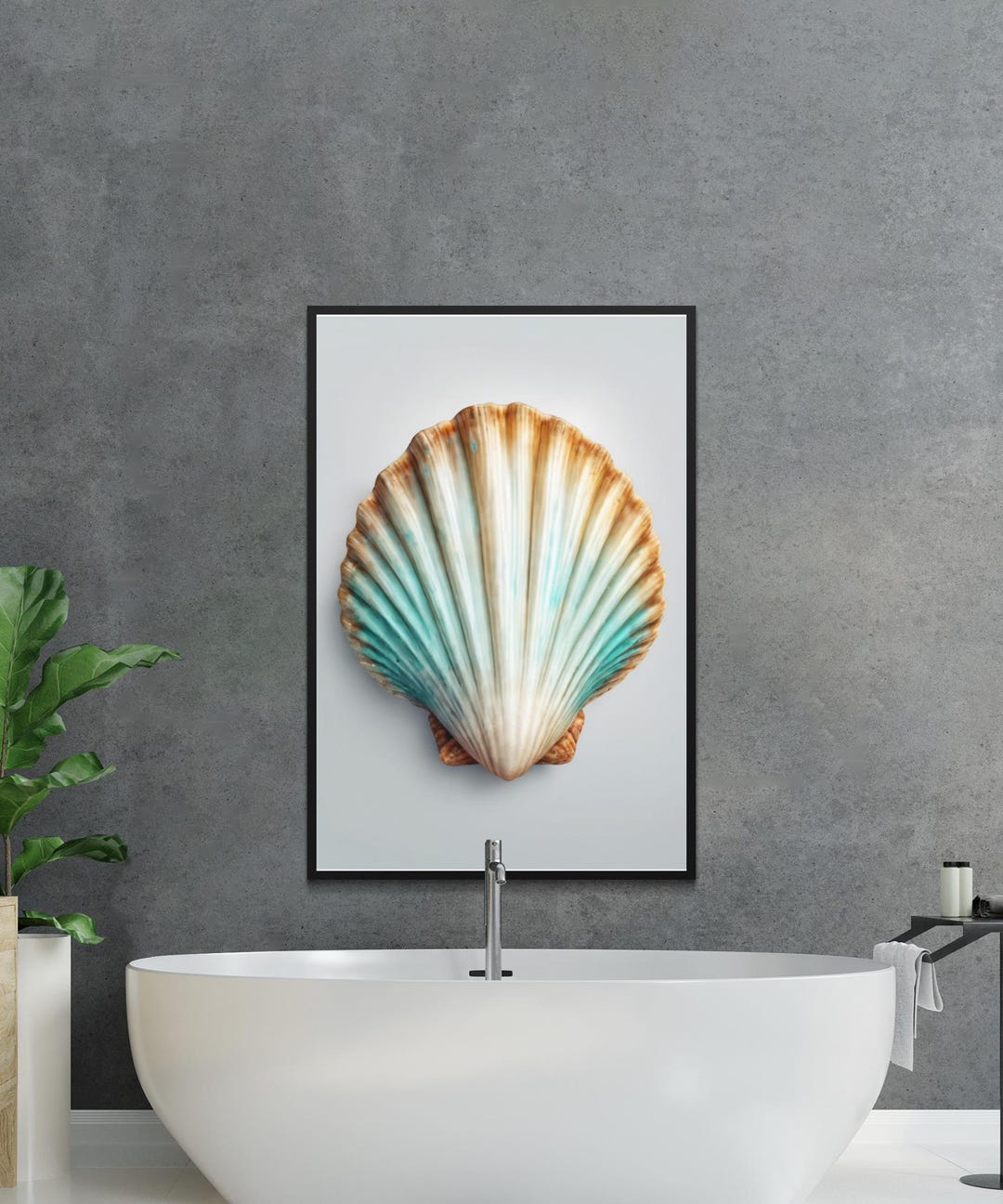 Coastal Seashell Wall Art, Beach Decor Shell Print, Ocean Inspired Home ...