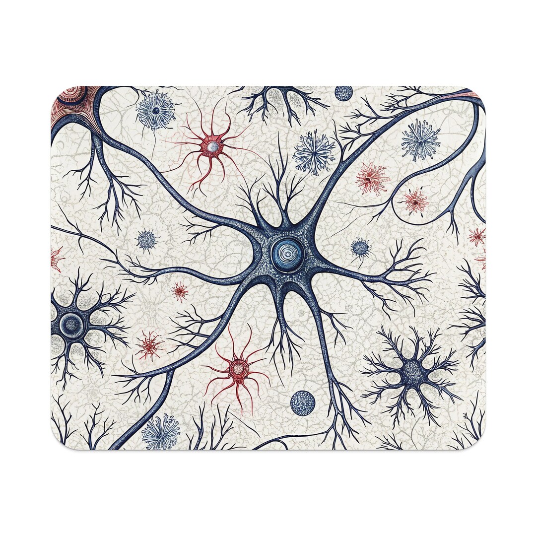 Neurons Mouse Pad, Brain Cells Pattern, Science Themed Mouse Pad ...